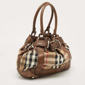 Burberry | Bags | Burberry Brown House Check Canvas And Leather Large ...